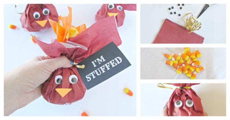 Turkey Treat Bags With Printable Tags