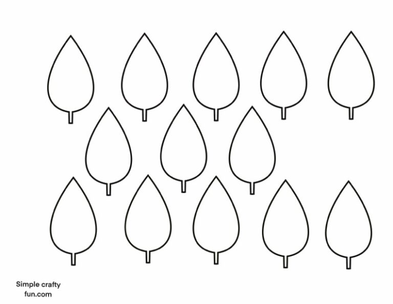 Free Printable Leaf Template for Crafts