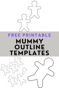 Free Printable Mummy Template for Kids
