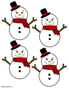 Free Printable Build A Snowman for Kids