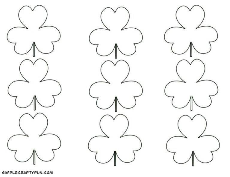 Free Printable Four Leaf Clover Templates