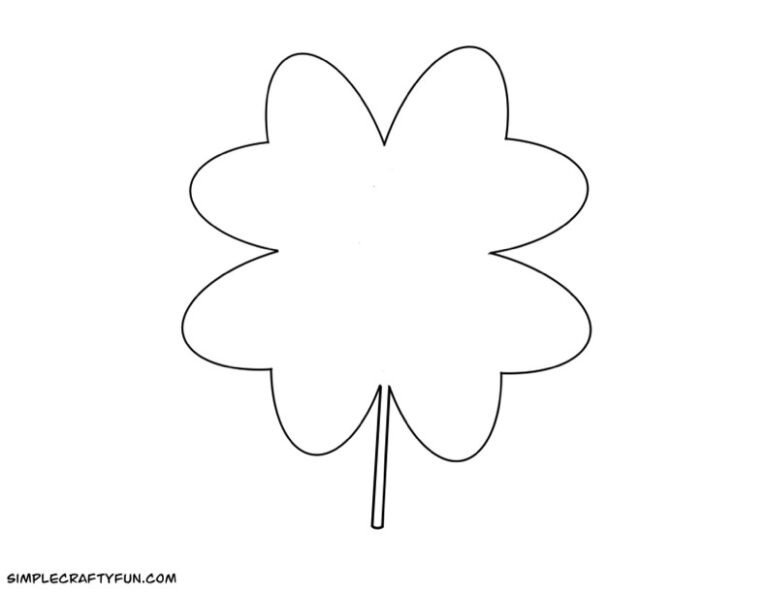 Free Printable Four Leaf Clover Templates