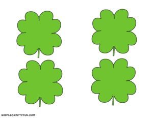 Free Printable Four Leaf Clover Templates