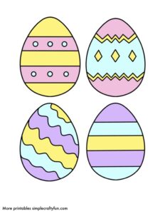 25 Easter Egg Printable Templates and Coloring Pages