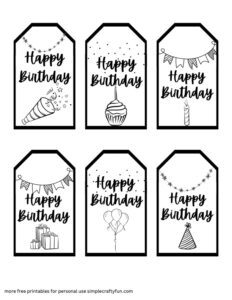 21 Free Printable Happy Birthday Gift Tags and Templates