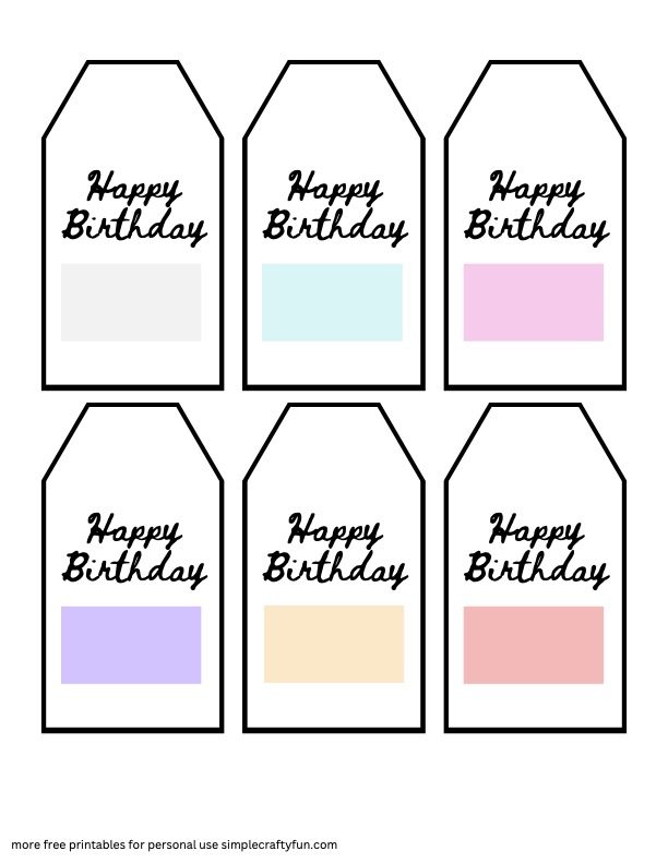 21 Free Printable Happy Birthday Gift Tags And Templates 21 Free Printable Happy Birthday Gift Tags And Templates