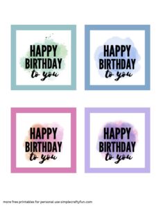 21 Free Printable Happy Birthday Gift Tags and Templates