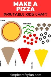 Free Printable Play Pizza Craft for Kids