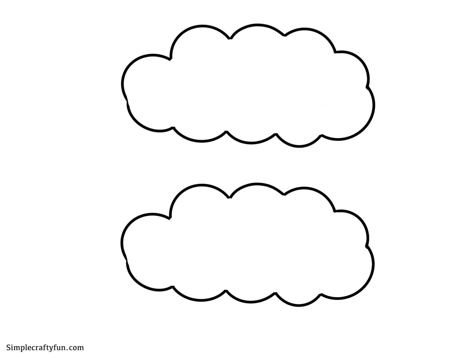 Free Printable Cloud Template Shapes