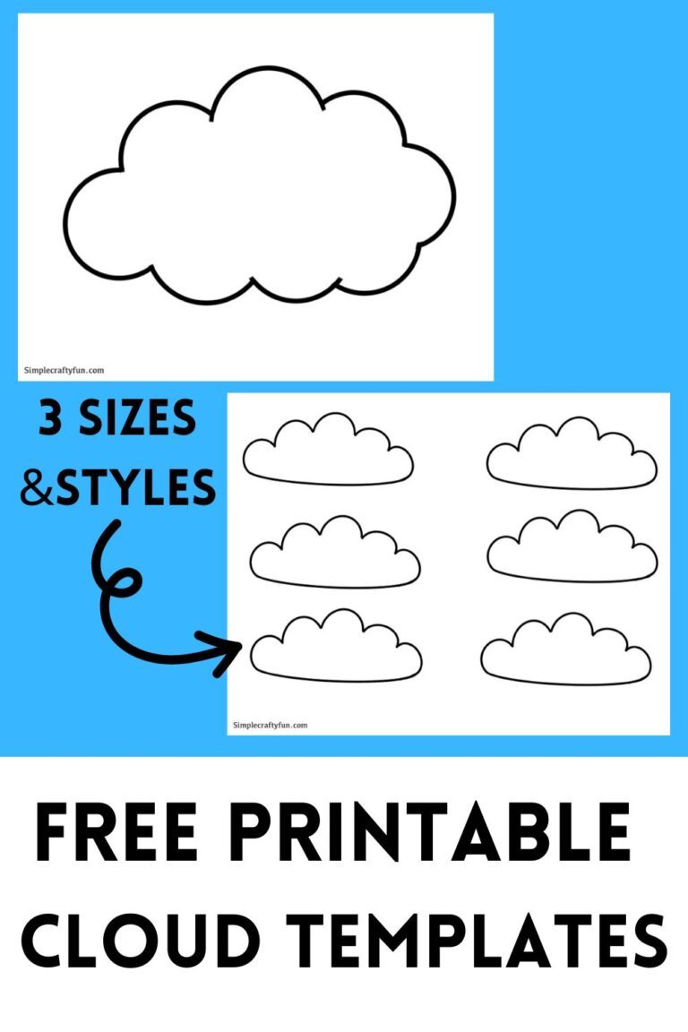 Free Printable Cloud Template Shapes