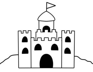 Free Printable Sandcastle Template for Kids