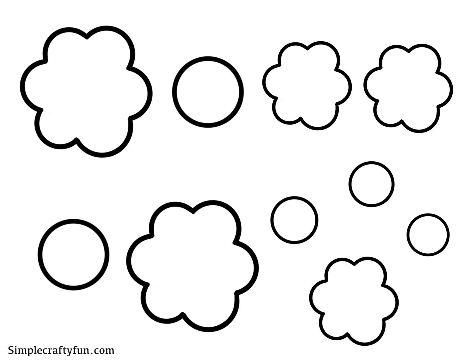 Flower Templates and Coloring Pages Free Printables