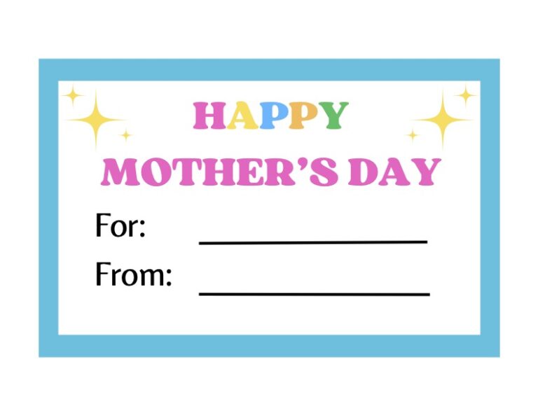 Free Printable Mother’s Day Gift Certificates