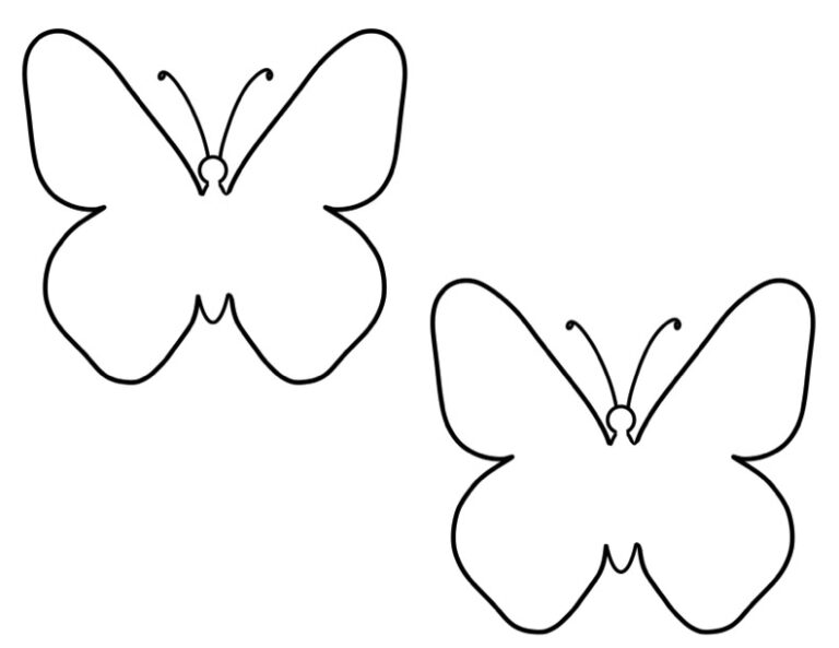 Free Printable Butterfly Templates for Crafts and Coloring