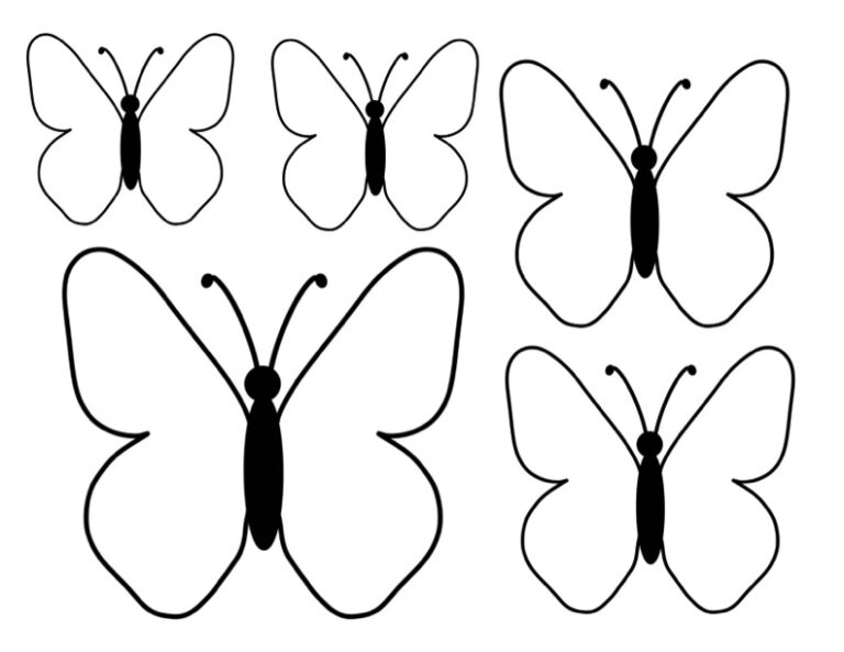 Free Printable Butterfly Templates for Crafts and Coloring