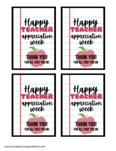 Free Printable Teacher Appreciation Gift Tags
