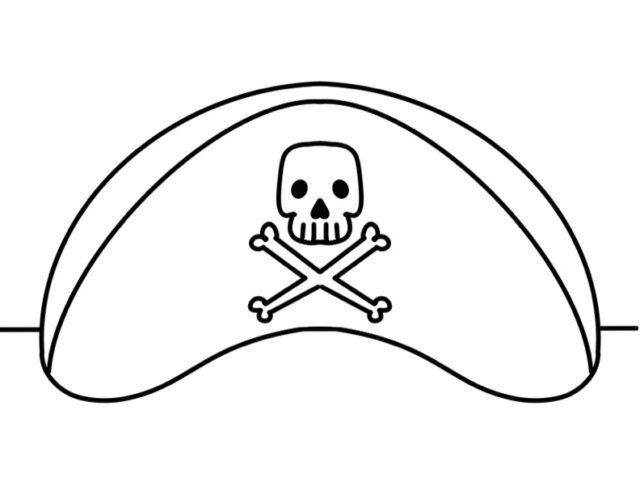 Free Paper Pirate Hat Printable Template