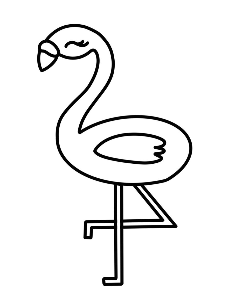 Free Printable Flamingo Template for Crafts