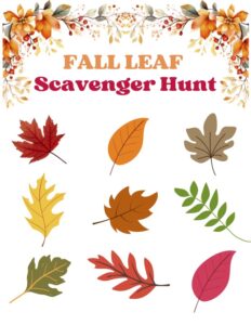 Fall Scavenger Hunt FREE Printables