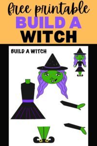 Build A Witch Craft Fun Free Printable for Kids