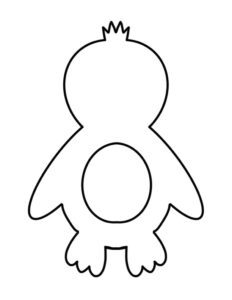 Free Printable Cute Penguin Template for Kids