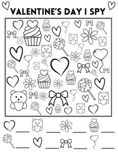 Free Printable Valentine’s Day I Spy