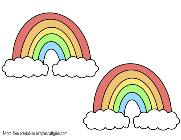 21 Free Printable Rainbow Craft Templates