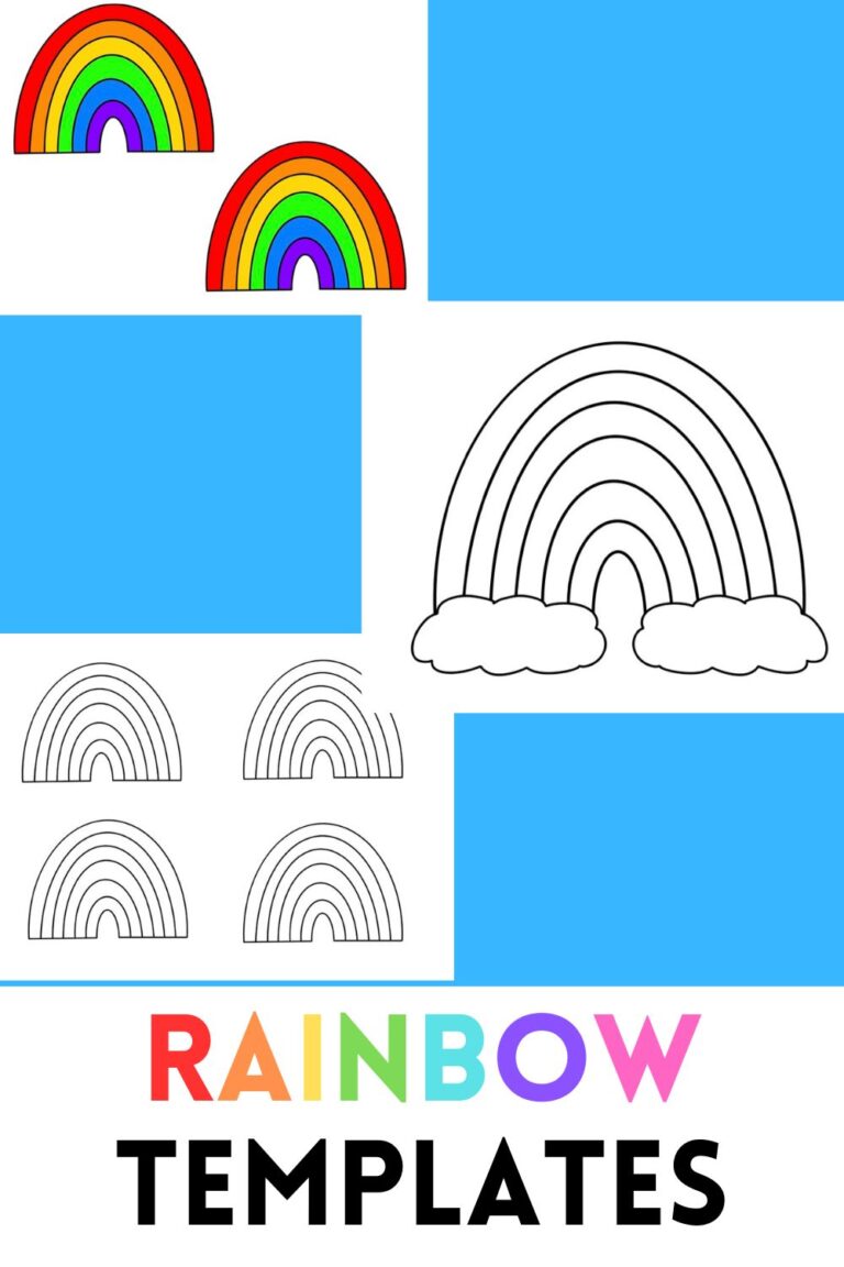 21 Free Printable Rainbow Craft Templates